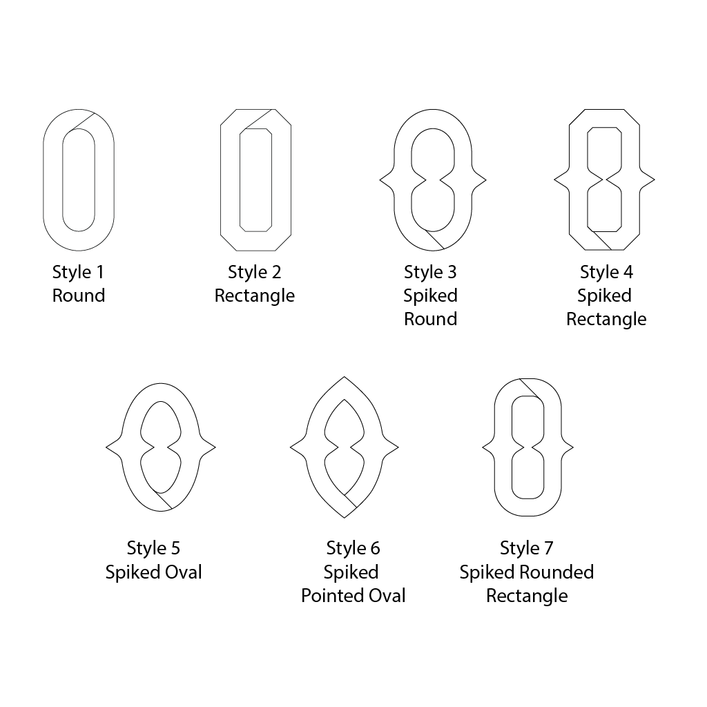 EVA Foam Spiked Chains - Per 1m