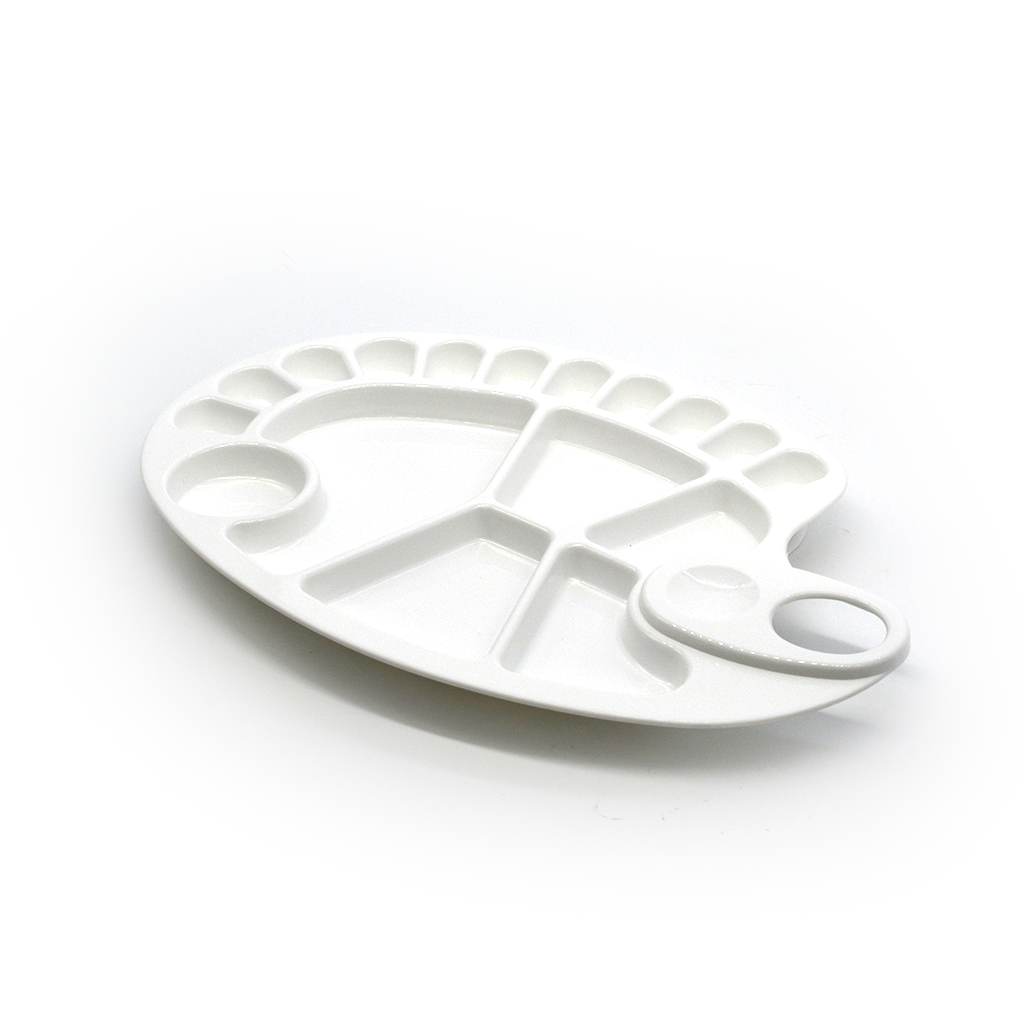 Large Oval Plastic Paint Palette (30.5x21cm)