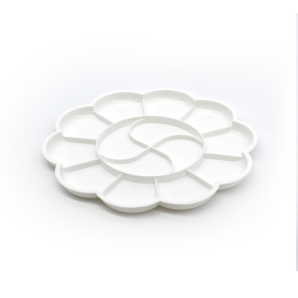 Round Plastic Paint Palette (19cm Diameter)