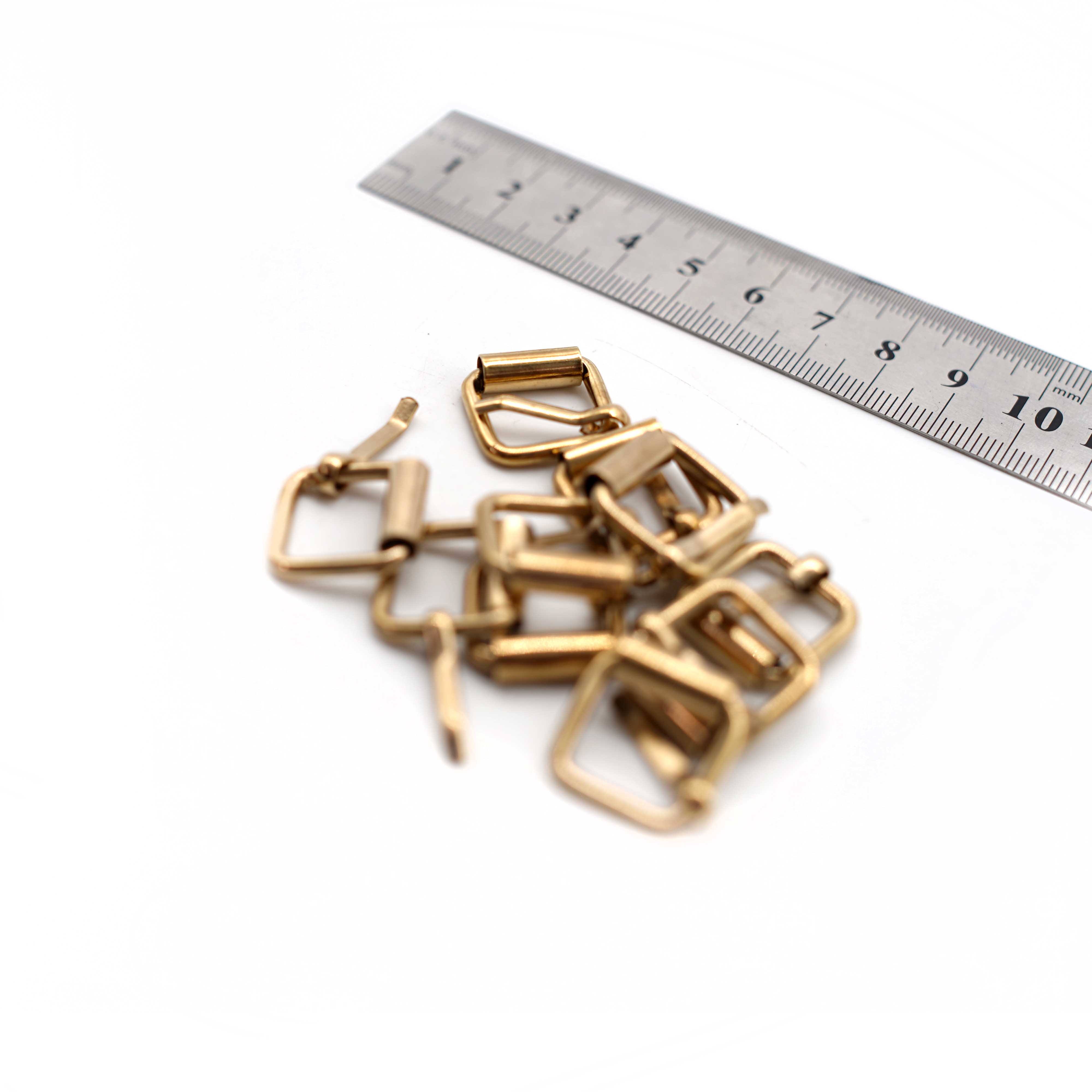 Metal Buckles - 16mm x 20mm - Brass - Pack of 10
