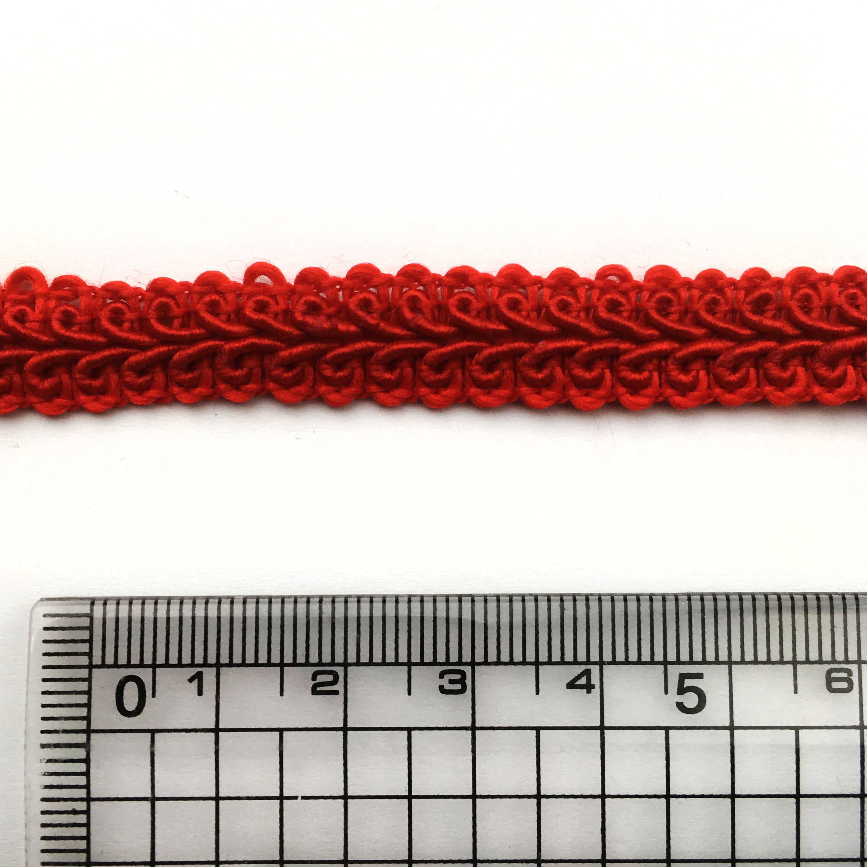 Double gimp braid trim 11mm - Red