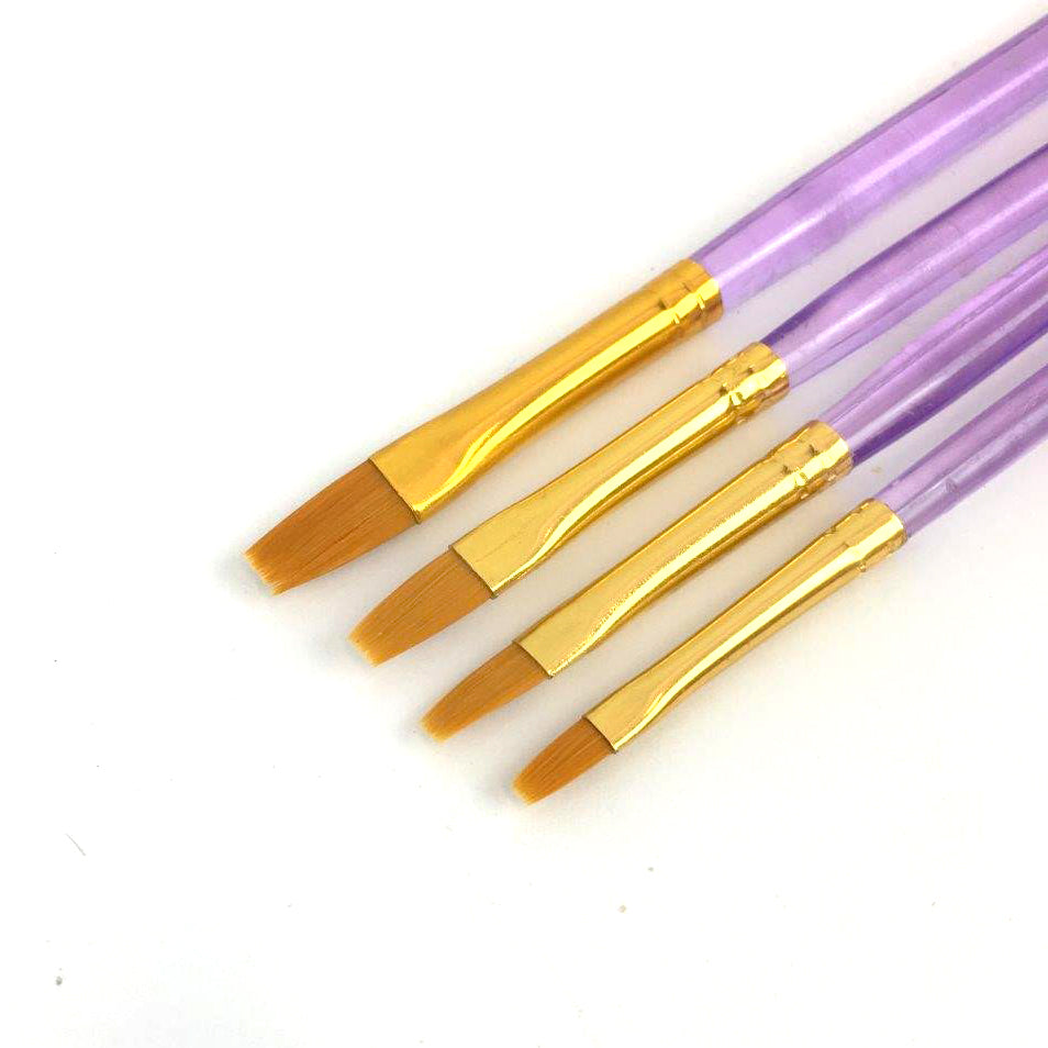 Flat Brush Set - 4 Pack