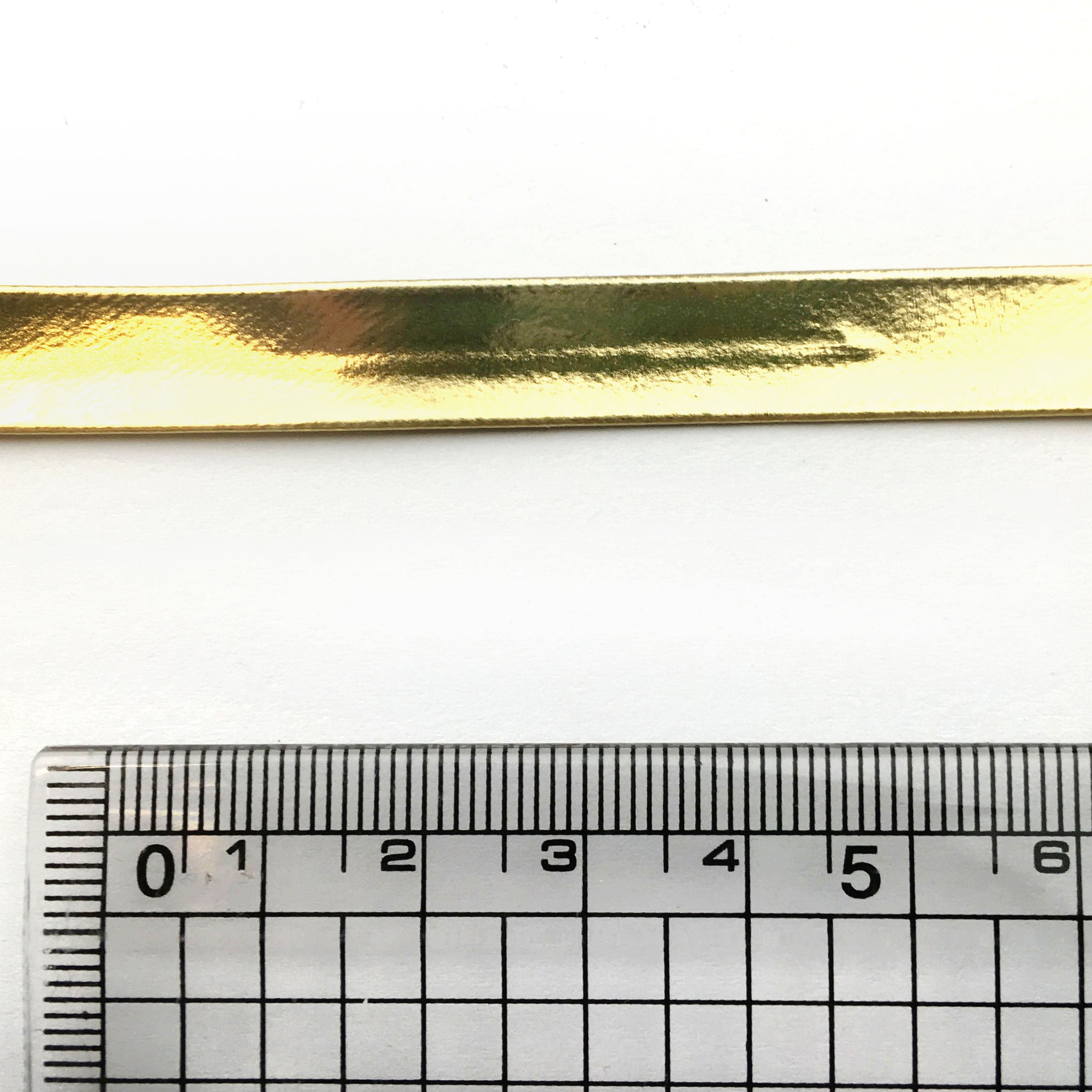 Faux leather / pleather strap trim 9mm - Metallic Gold