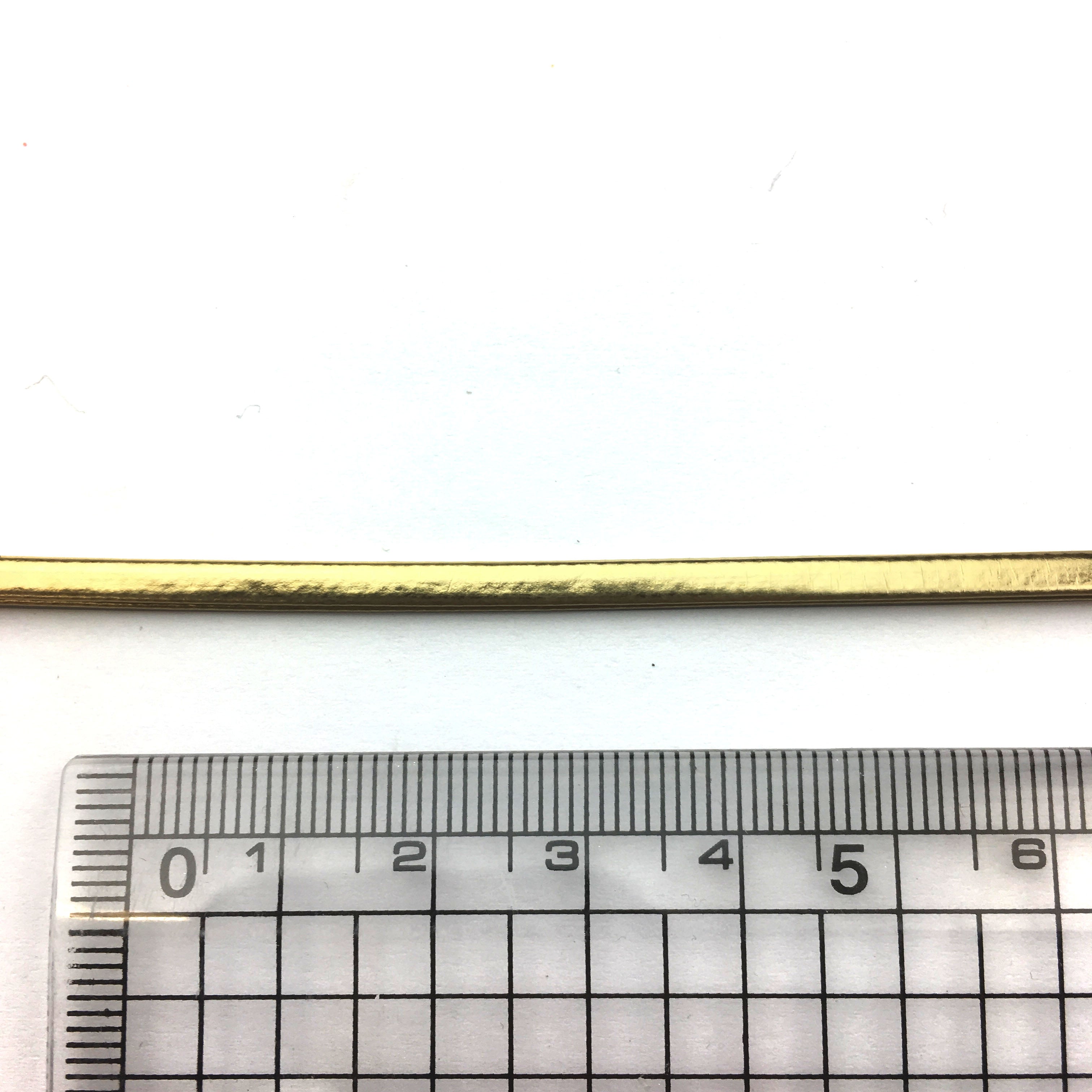 Faux leather / pleather cord trim 3mm - Gold