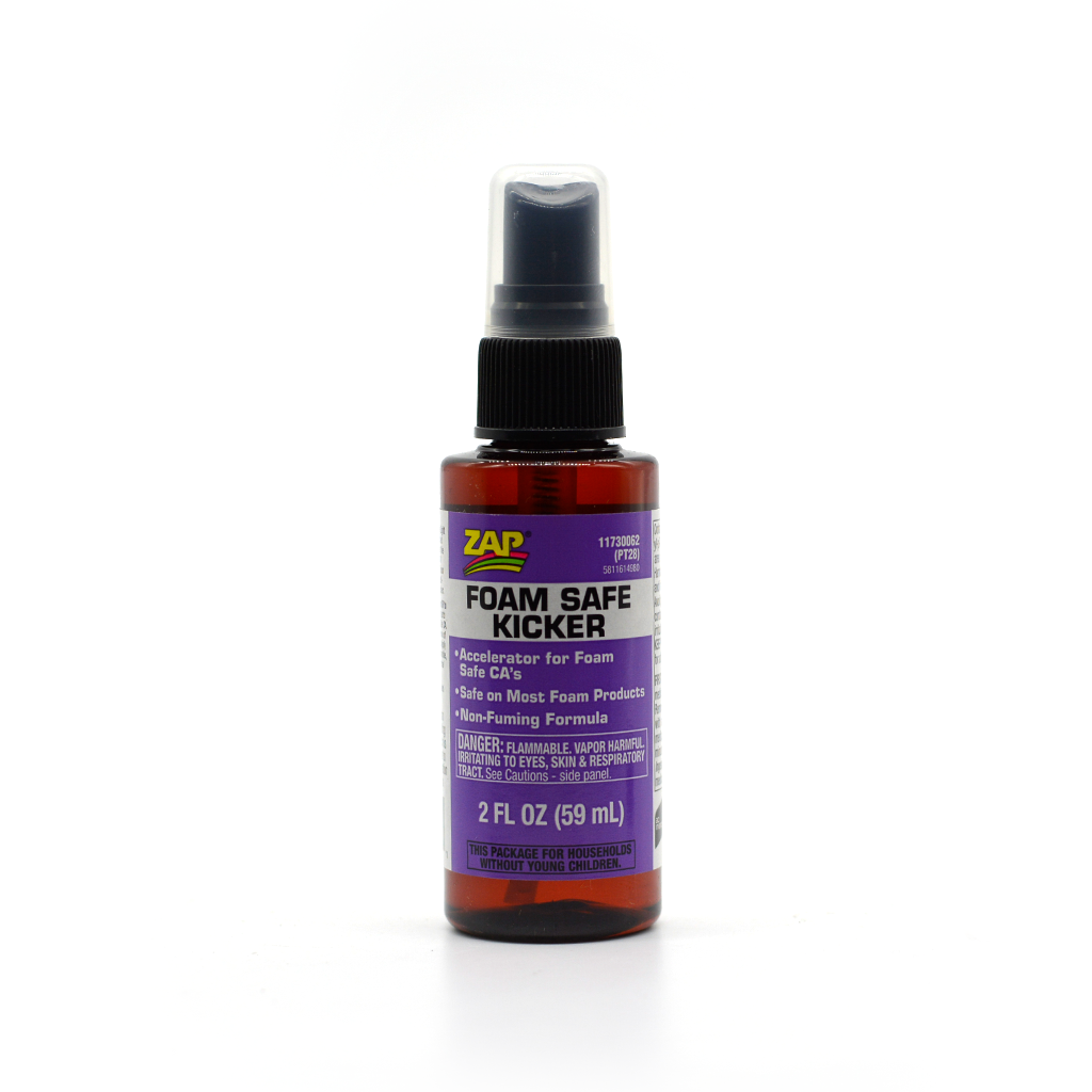 Zap Foam Safe Kicker - CA Glue Accelerator with Spray Pump- 2oz (56.6g